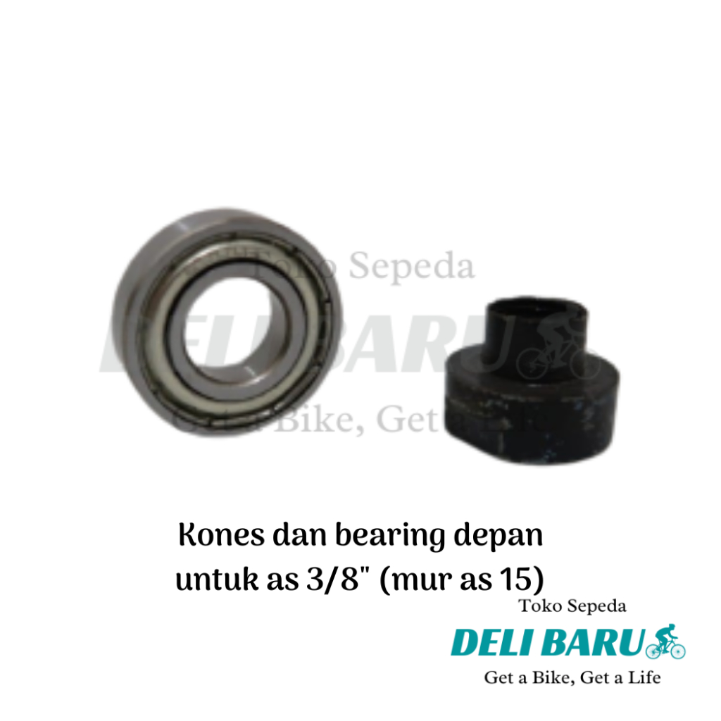 Jual Delibaru Kones Bearing hub roda depan bering set sebelah mur as 15 ...