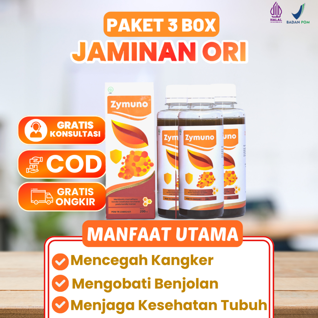 Jual Zymuno Original 3 Botol Vitamin Herbal Tingkatkan Daya Tahan Tubuh ...