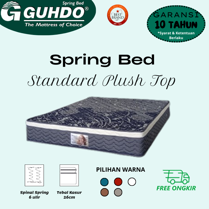 Jual GUHDO Kasur Standard Plush Top Spring Bed tebal 26 cm | Shopee Indonesia