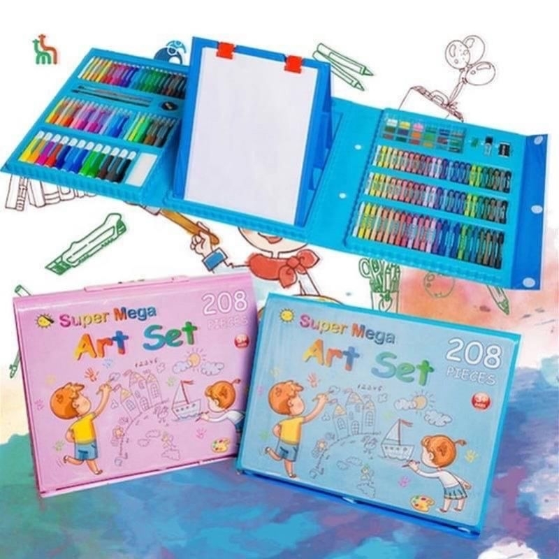 Jual Crayon Krayon Set Alat Menggambar Melukis Anak Anak Viral Isi 208 ...
