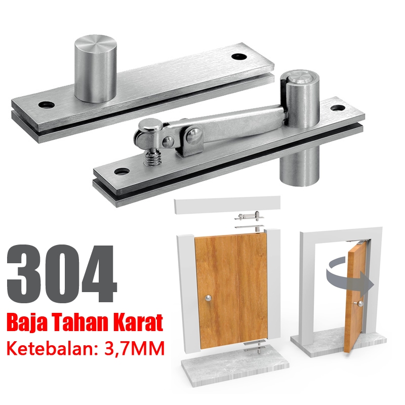 Jual 304 Stainless Poros Pintu Engsel Pivot Atas Dan Bawah Engsel