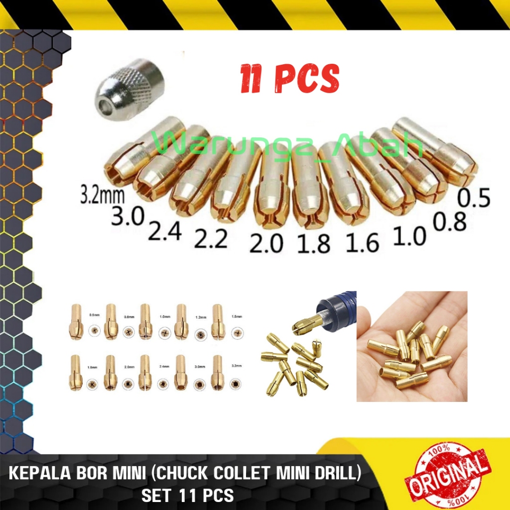 Jual SET BIT ADAPTER COLLET CHUCK BATANG SHAFT KONEKTOR KEPALA MESIN ...