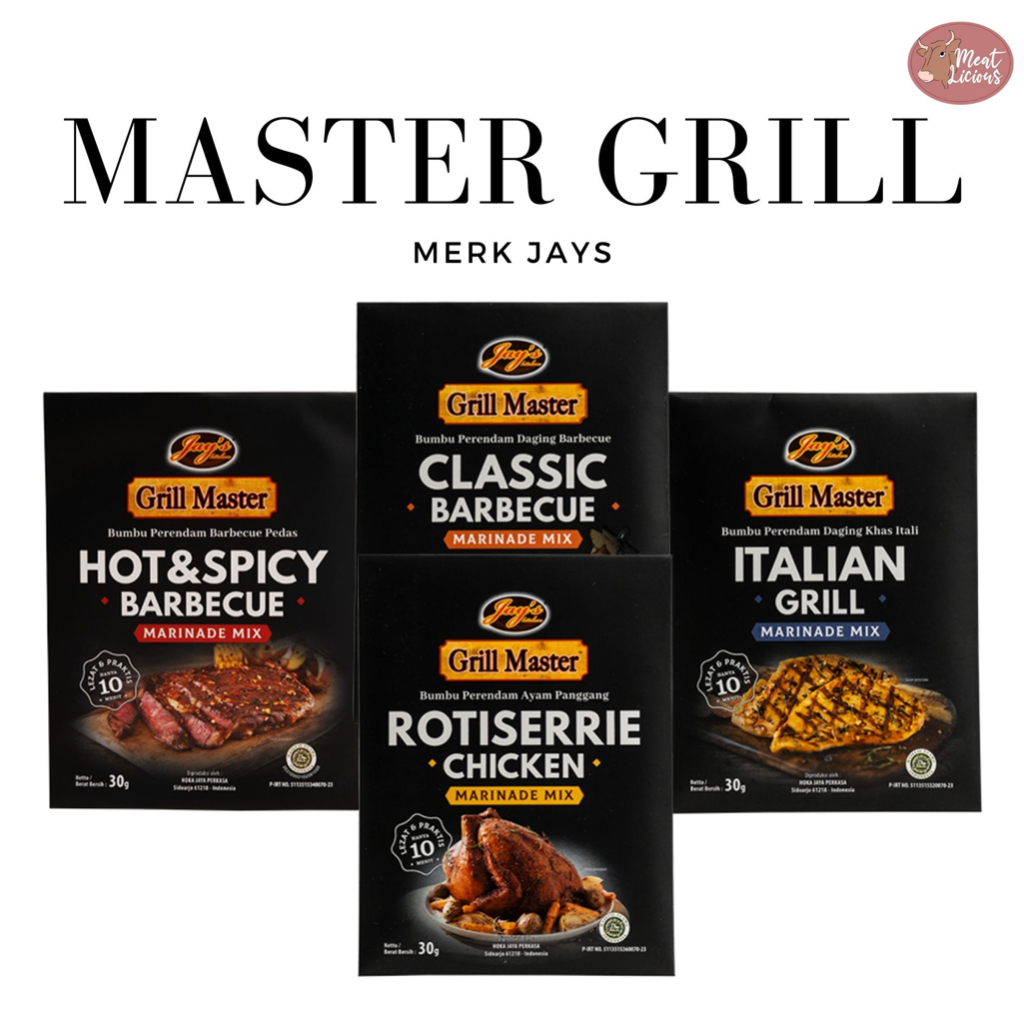 Jual MASTER GRILL JAY'S Bumbu Marinasi Daging / Master Marinade 30gr (italian grill, classic ...
