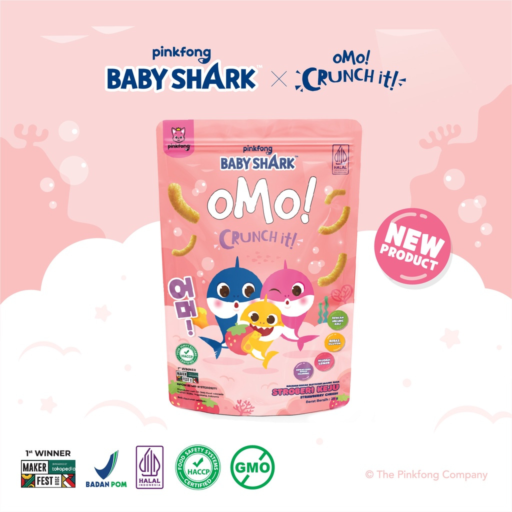 Jual OMO! Crunch X Baby Shark Series / Snack Bayi Usia 9 Bulan+ 25 gr ...