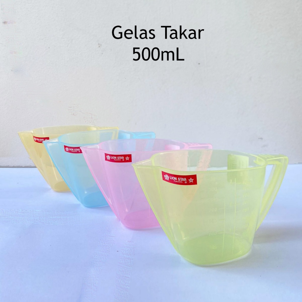 Jual Gelas Takar Plastik Bening 100ml, 250ml, 500ml kecil Gelas Ukur ...