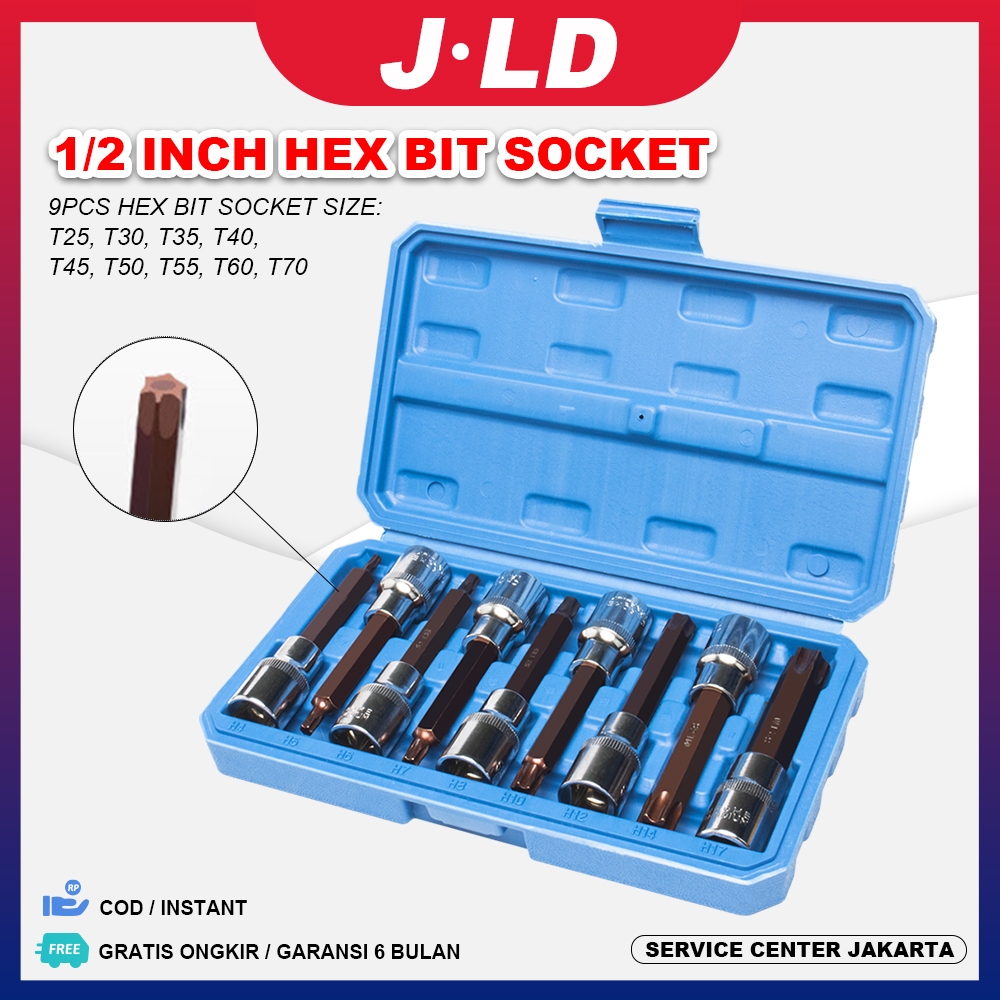 Jual JLD 1/2 INCH HEX BIT SOCKET LONG KUNCI SOK PANJANG HEXAGON L ...