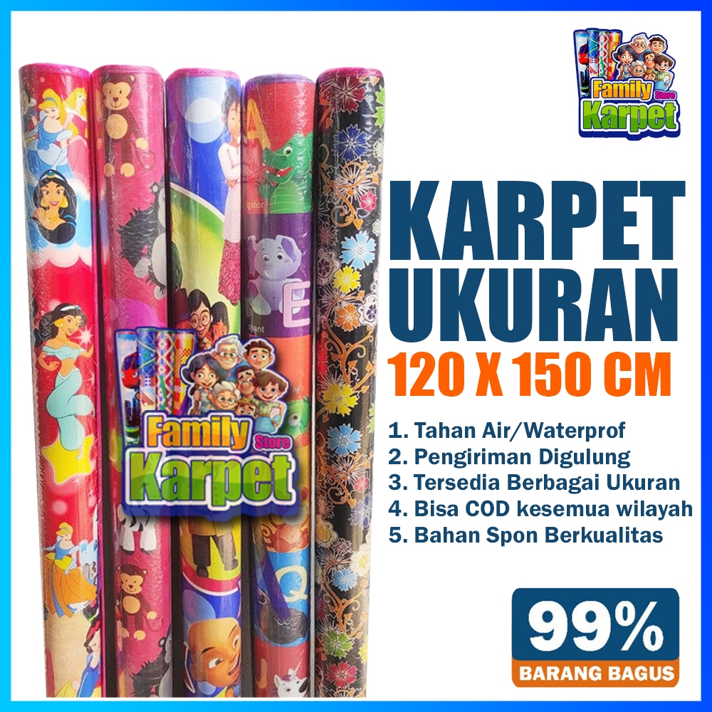 Jual Karpet Lantai Spons Motif karakter 120x150 / Tikar Lantai Karpet ...