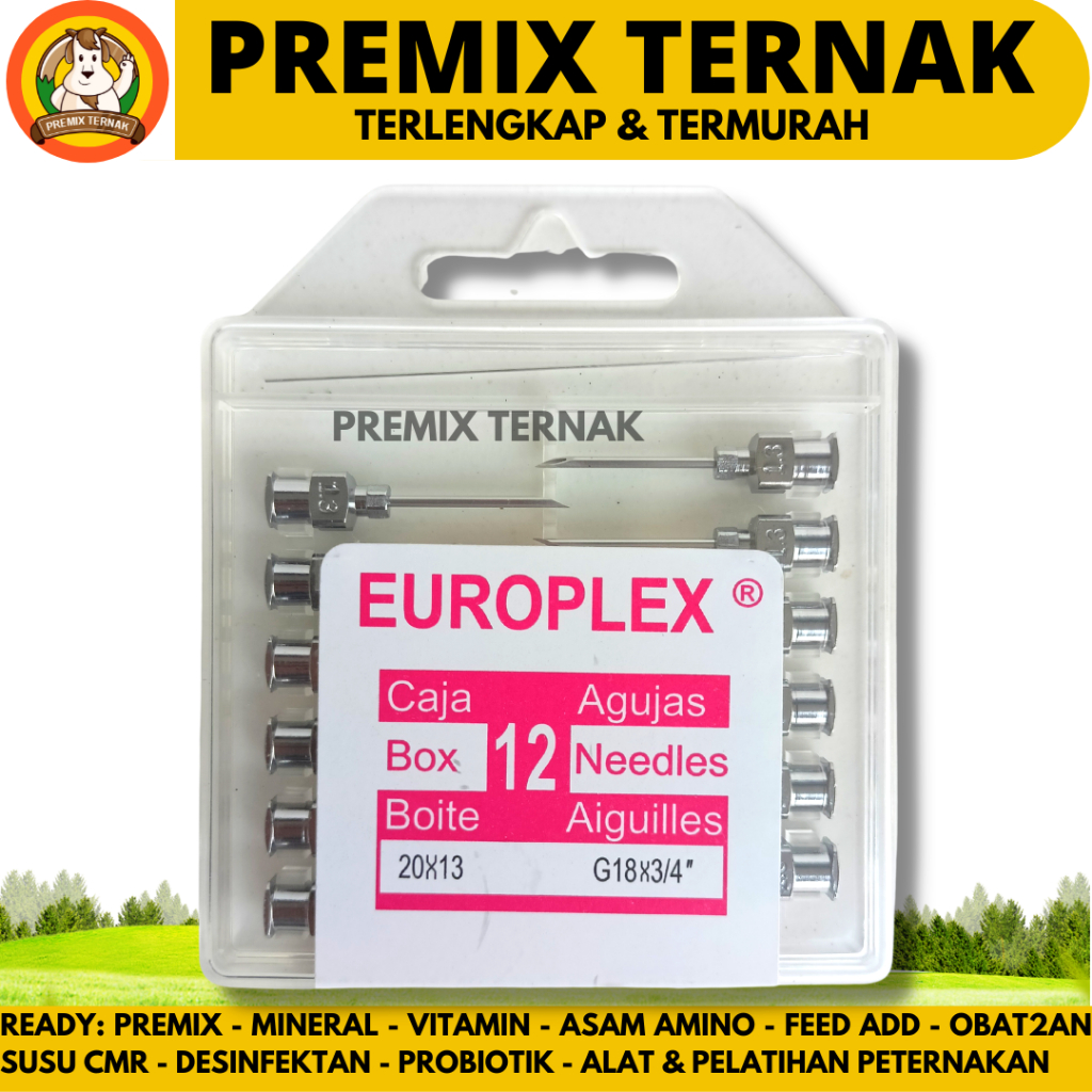 Jual JARUM EUROPLEX 18G 1 PCS (1Jarum) / Needle syringe europlex ...