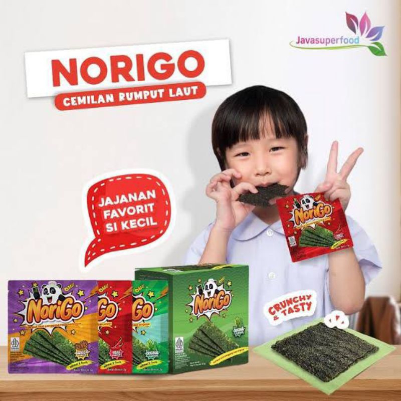 Jual Norigo | Nori Sachet Seaweed Snack 3g Rumput Laut Halal Rasa ...