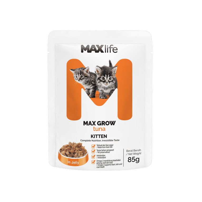 Jual MAXlife Wet Cat Food Kitten Tuna 85gr | Shopee Indonesia