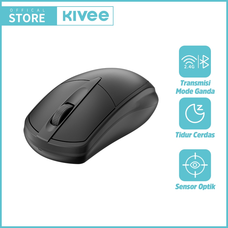 Jual KIVEE Mouse Wireless mini portabel 2.4GHz Optical 1800DPI Kursor ...