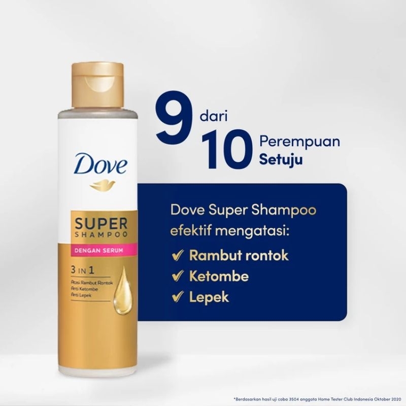 Jual DOVE Super Shampoo 3 IN 1 125 ML | Shopee Indonesia