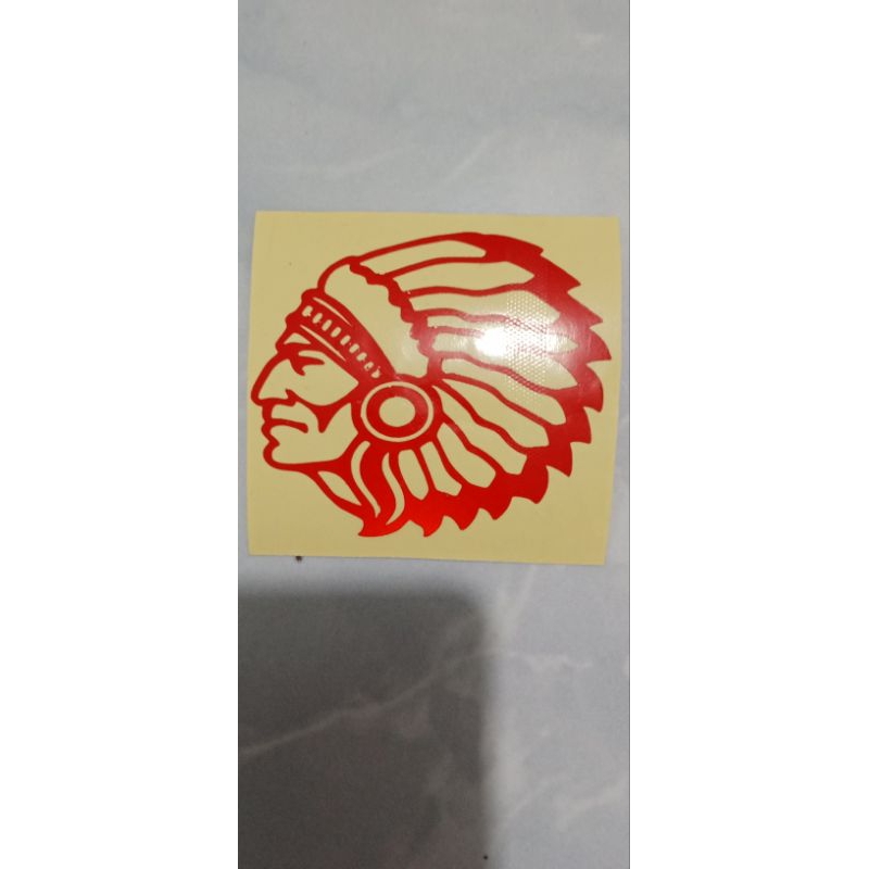 Jual sticker cutting logo orang indian ukuran 8*8 | Shopee Indonesia
