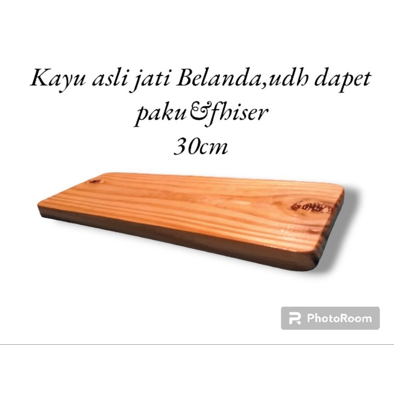 Jual Rak dinding minimalis Papan kayu asli jati Belanda udah d fernis ...
