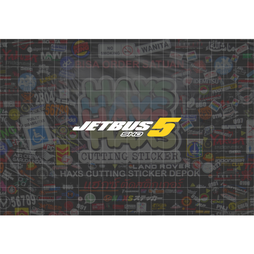 Jual Cutting Sticker Jetbus 5 Ukuran 9 cm untuk motor mobil | Shopee ...