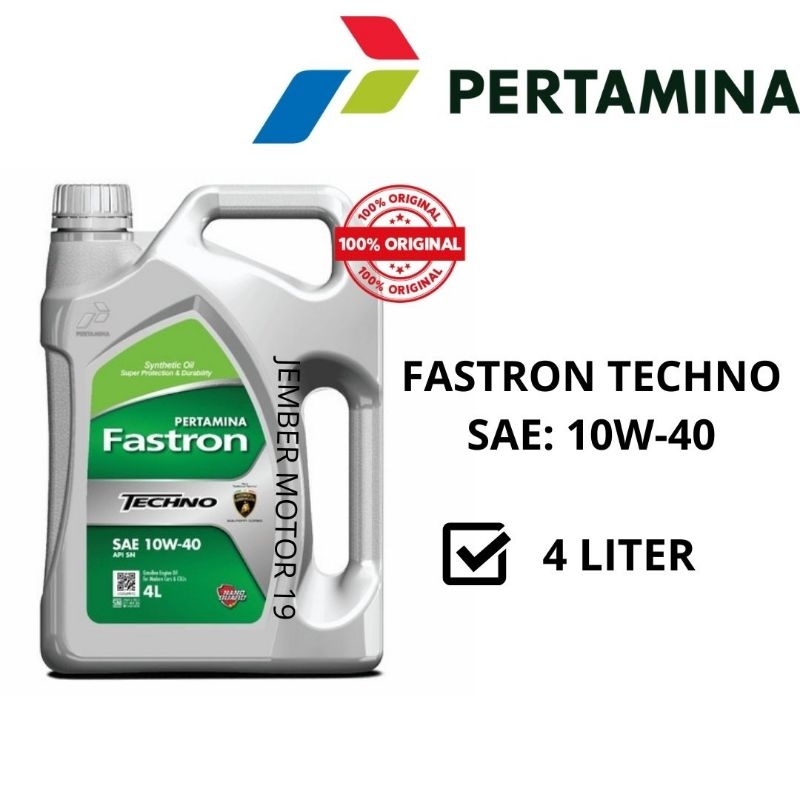 Jual OLI MOBIL PERTAMINA FASTRON TECHNO 10W-40 4 LITER | Shopee Indonesia