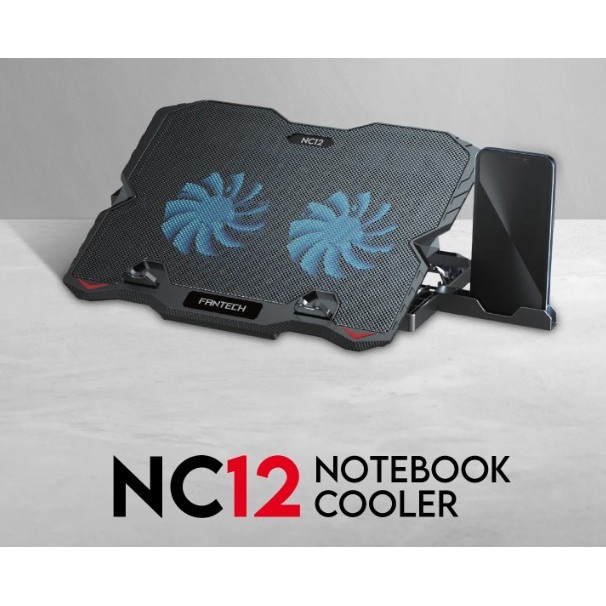 Jual Fantech NC12 / NC-12 Notebook Cooler 2 Fan Blue LED - NC-12 ...