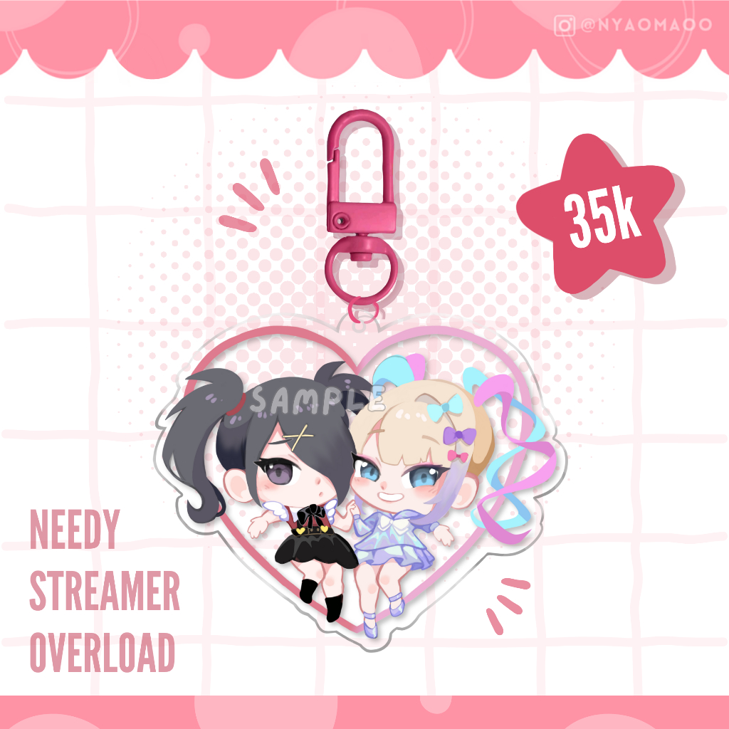 Jual [ Needy Streamer Overload ] Ame & KAngel Acrylic Keychain | Shopee ...