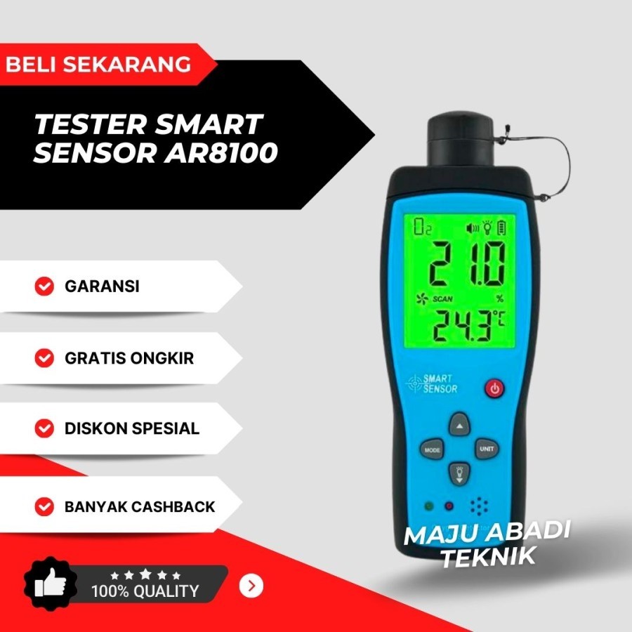Jual SMART SENSOR Gas Oxygen Detector Ukur Kadar Oksigen pada Udara ...