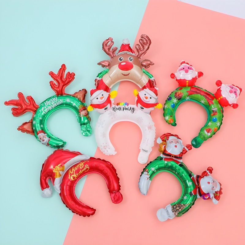 Jual BALON FOIL BANDO NATAL SANTA KLAUS / SNOWMAN / TANDUK RUSA ...