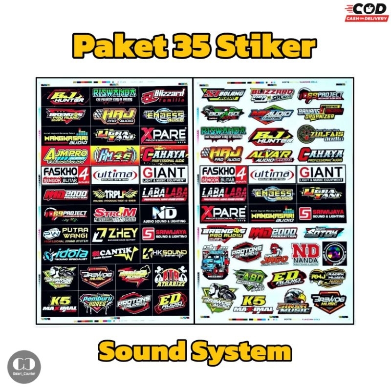 Jual Stiker Sound System _ Paket ISI 35 Pcs _ Brewok Sriwijaya Brengos ...