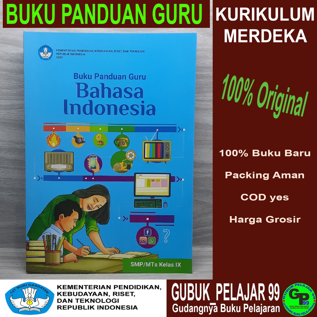 Jual Buku Panduan GURU BAHASA INDONESIA Untuk SMP/MTs Kelas 9 Kurikulum MERDEKA Kemdikbudristek ...