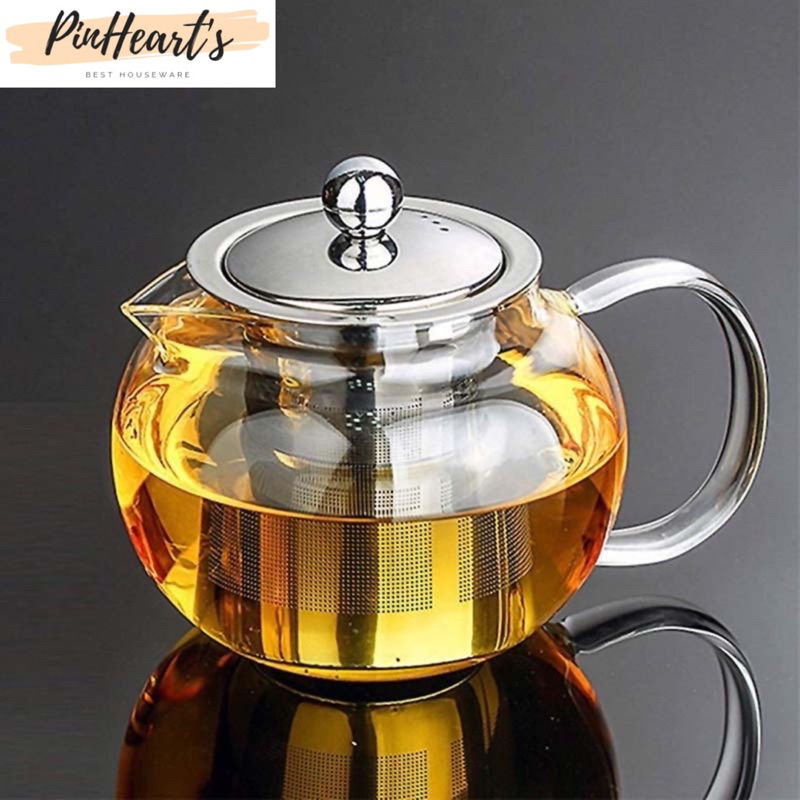 Jual TEKO PITCHER KACA TEH CHINESE TEAPOT MAKER BOROSILICATE GLASS DENGAN FILTER SARINGAN ...
