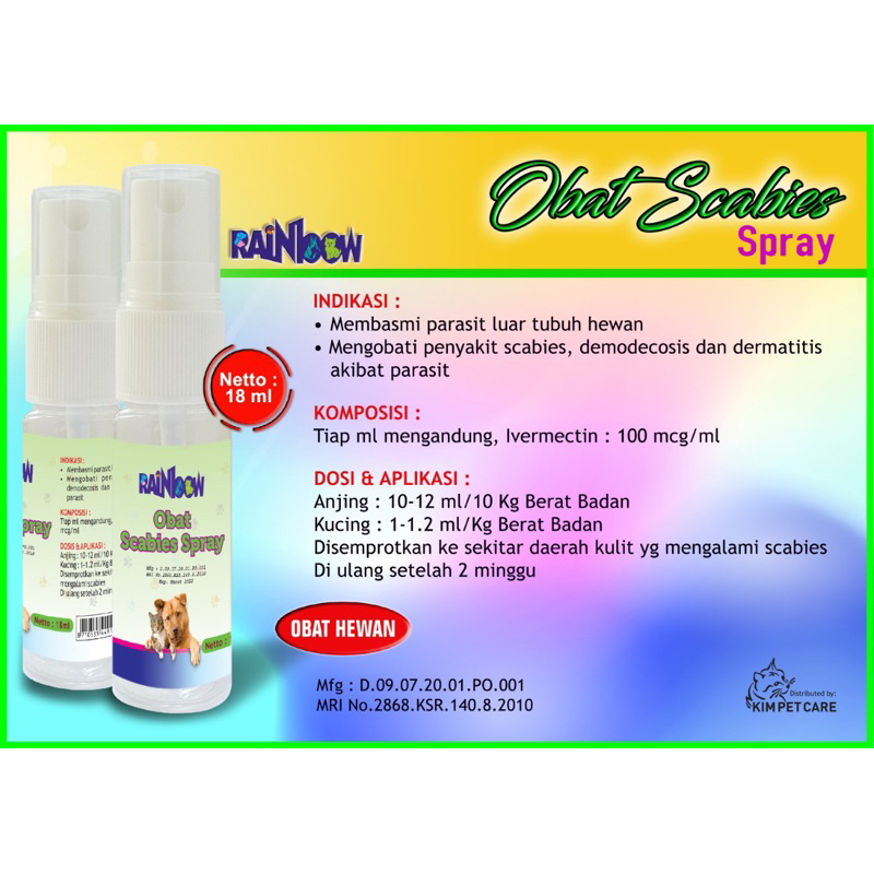 Jual OBAT SEMPROT SCABIES SPRAY SCABIES RAINBOW 18ml | Shopee Indonesia