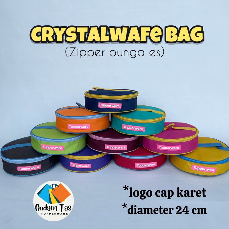 Jual CWL cap karet Tupperware zipper bunga es (Tas bekal bentuk bulat ...