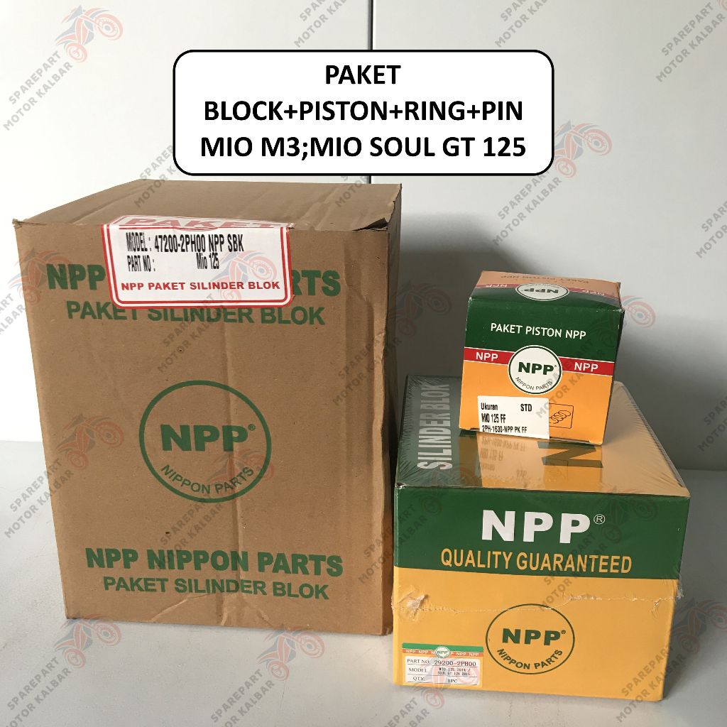 Jual Paket Silinder Blok motor MIO 125 merek NPP | Paket Sylinder Block ...