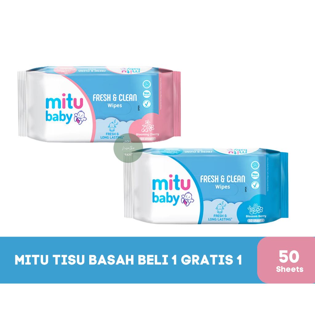 Jual PROMO MITU BABY TISU BASAH FRESH & CLEAN 40+20s BELI 1 GRATIS 1 ...