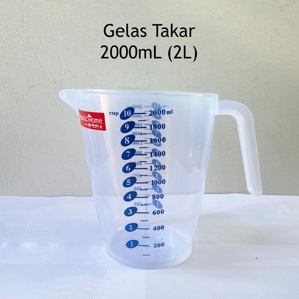 Jual Milli Gelas Takar Plastik - Gelas Ukur Basic Home By Lion Star 1 Liter / 2 Liter - Gelas ...