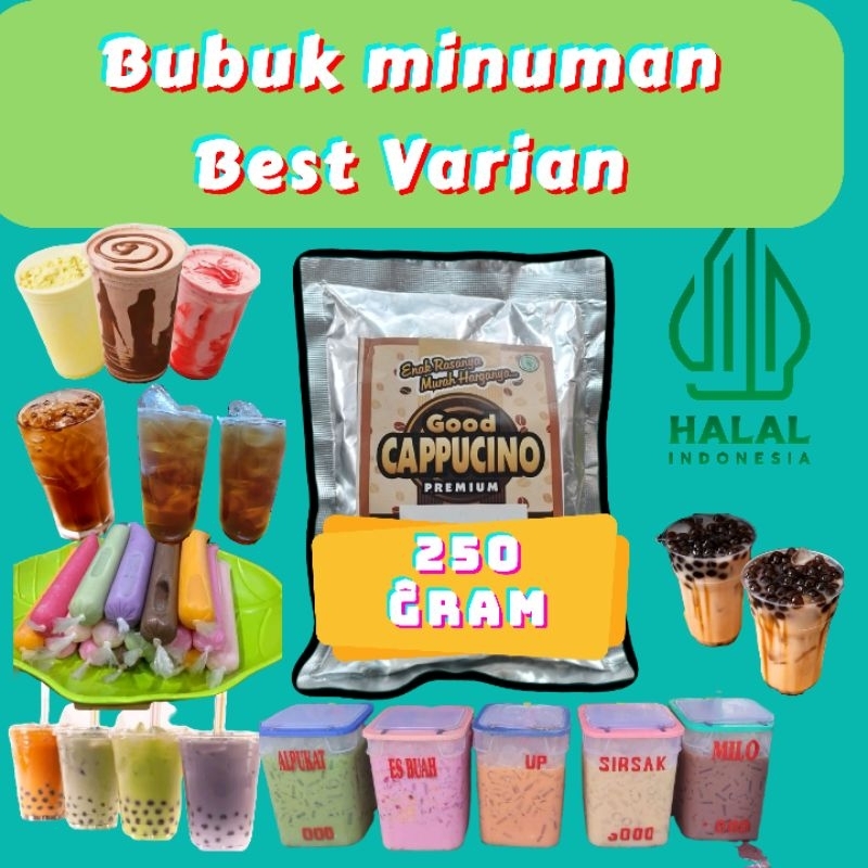 Jual Bubuk Minuman Rasa Coklat Capucino Teh Milk Kemasan 250 Gram ...