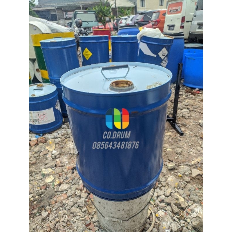 Jual drum besi 35 liter/jrigen bensin/oli/solar/cairan kimia lainya ...