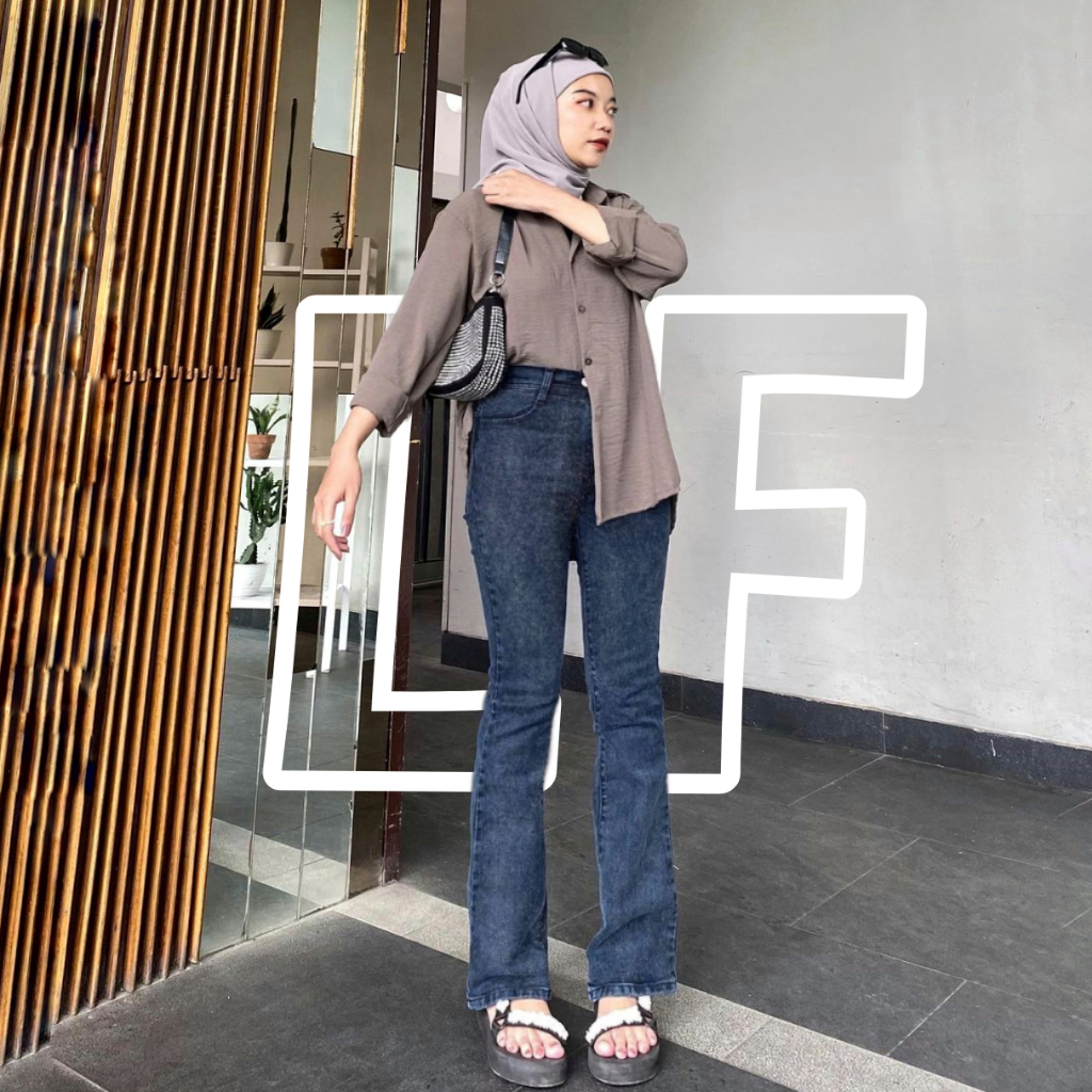 Jual Cutbray Jeans Highwaist 117 Bahan Premium Stretch - Celana Cutbray Jeans Wanita Terbaru ...