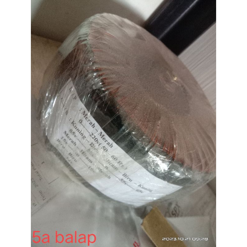 Jual TRAFO TOROID 5A CT 65v-55v (BALAP) | Shopee Indonesia