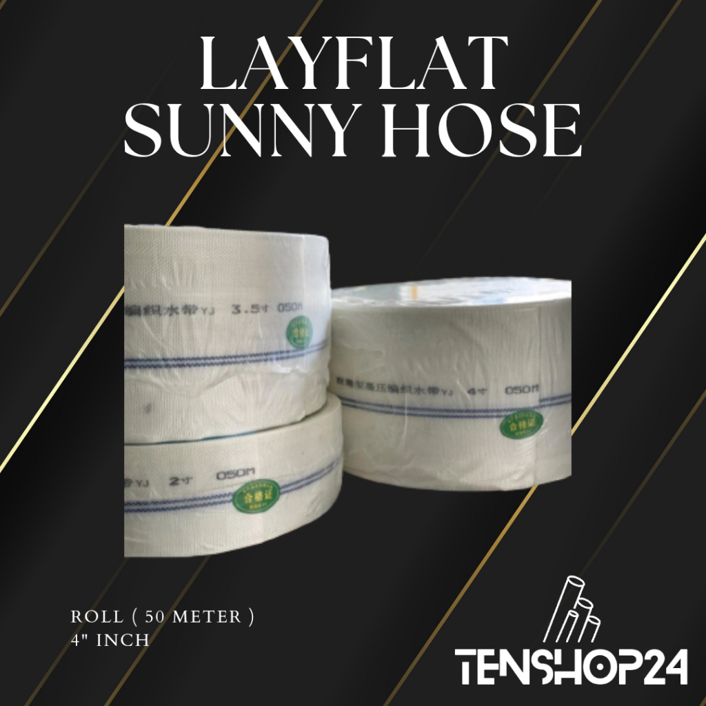 Jual Selang Air Layflat / Sunny Hose / Tremi 4" Inch 6 BAR / 18 BAR ...