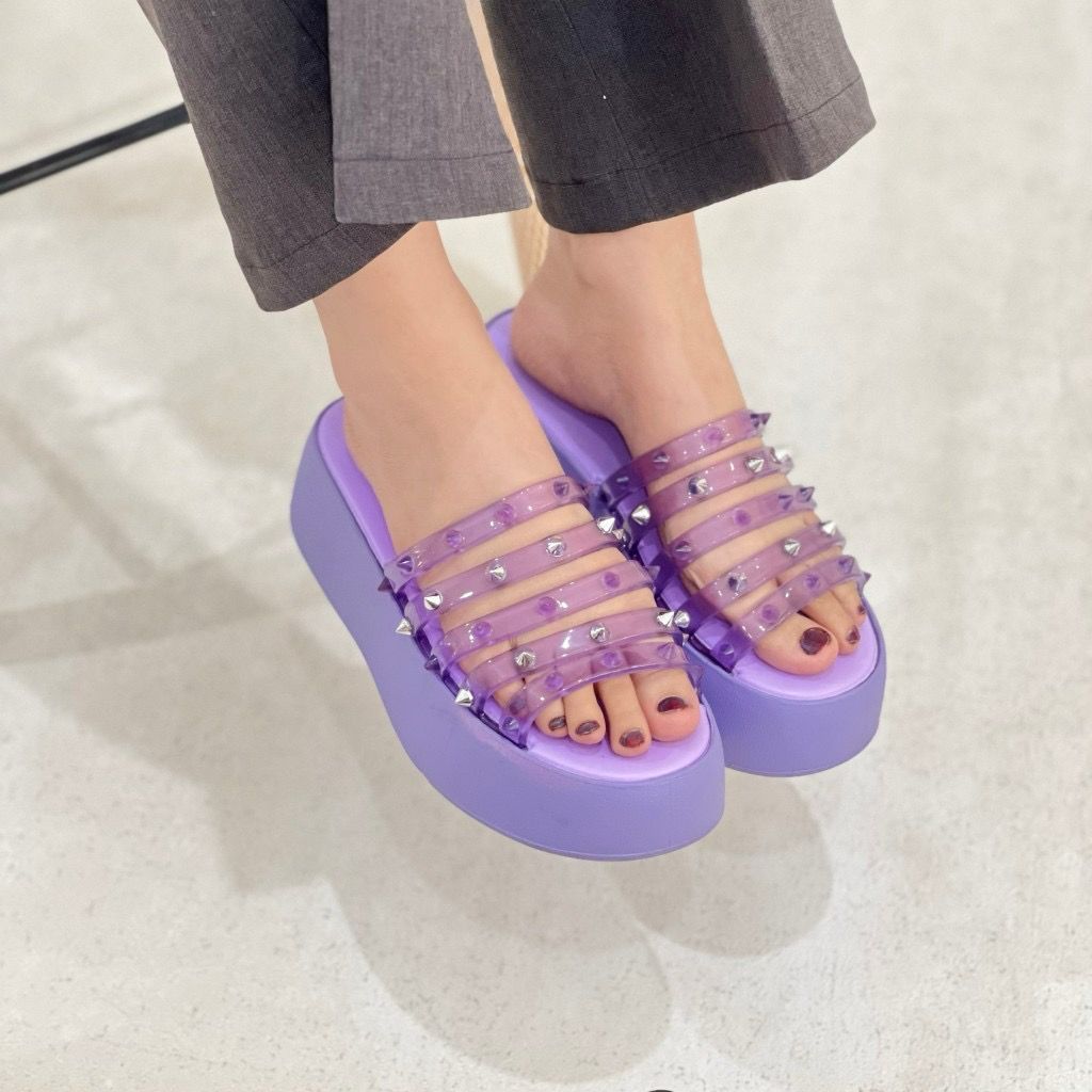 Jual Sandal Slop Wedges Wanita Import MLS Becky Punk Hak Platform ...