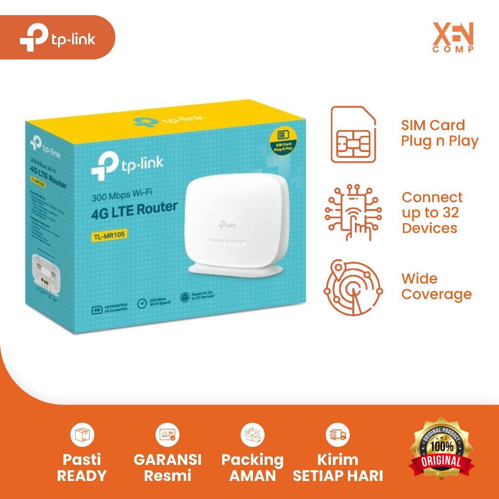 Jual TP-Link TL-MR105 300 Mbps Wireless N 4G LTE Router Internal ...
