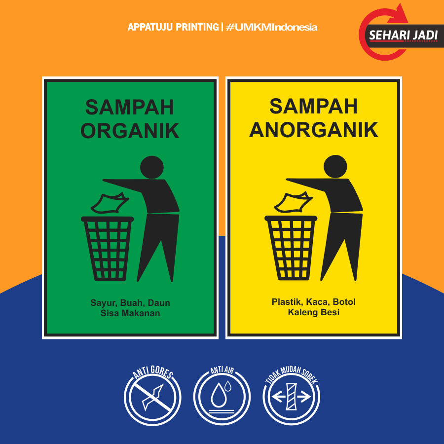 Jual STIKER SAMPAH ORGANIK DAN ANORGANIK | Shopee Indonesia
