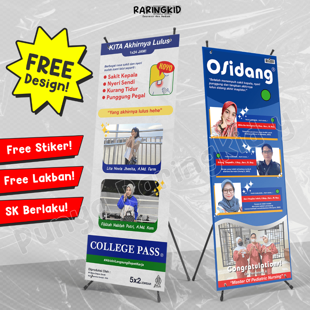 Jual X Banner Wisuda Custom Free Design | Shopee Indonesia
