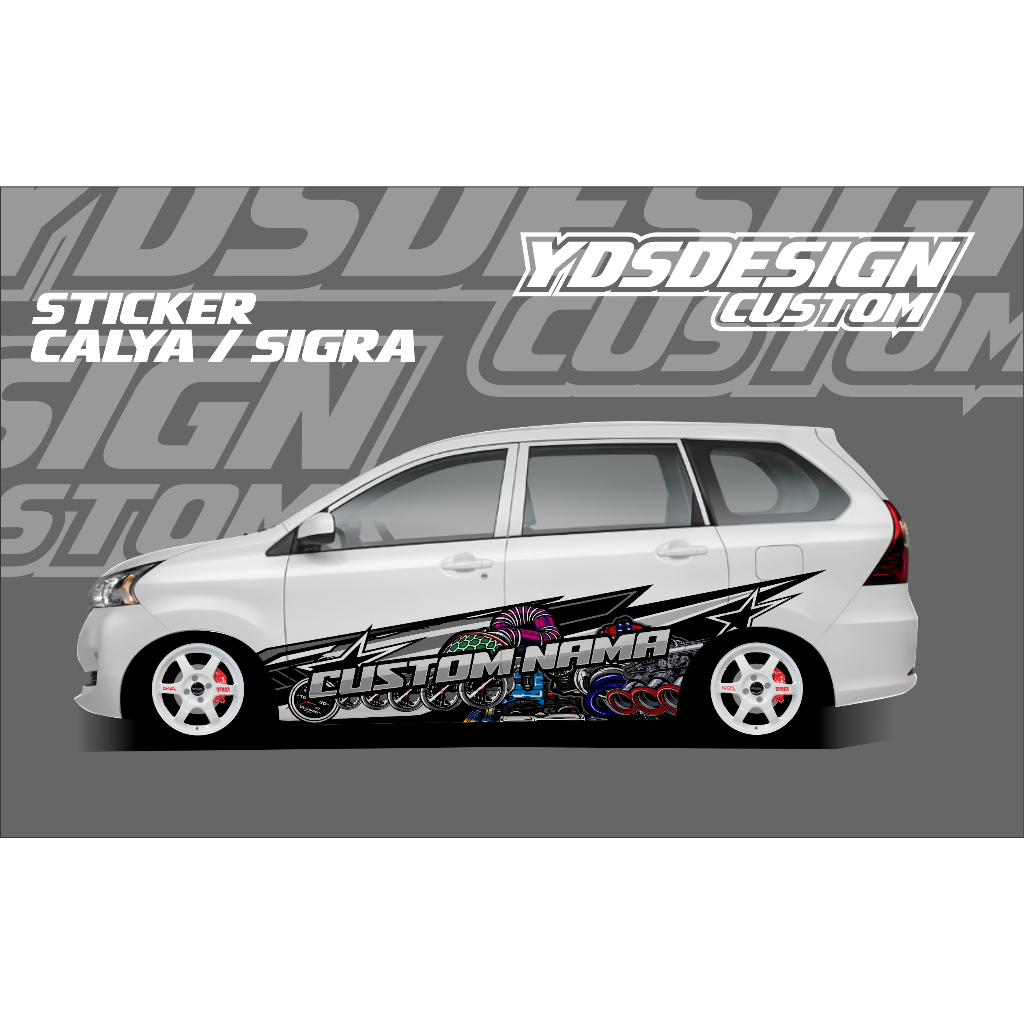 Jual STIKER MOBIL DECAL LIVERY CALYA SIGRA ,XENIA,BRIO / STICKER MOBIL ...