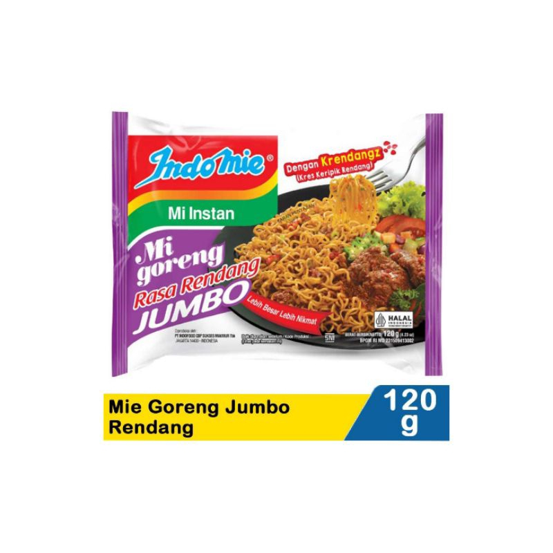 Jual INDOMIE RENDANG Mie Instant Jumbo 120gr | Shopee Indonesia