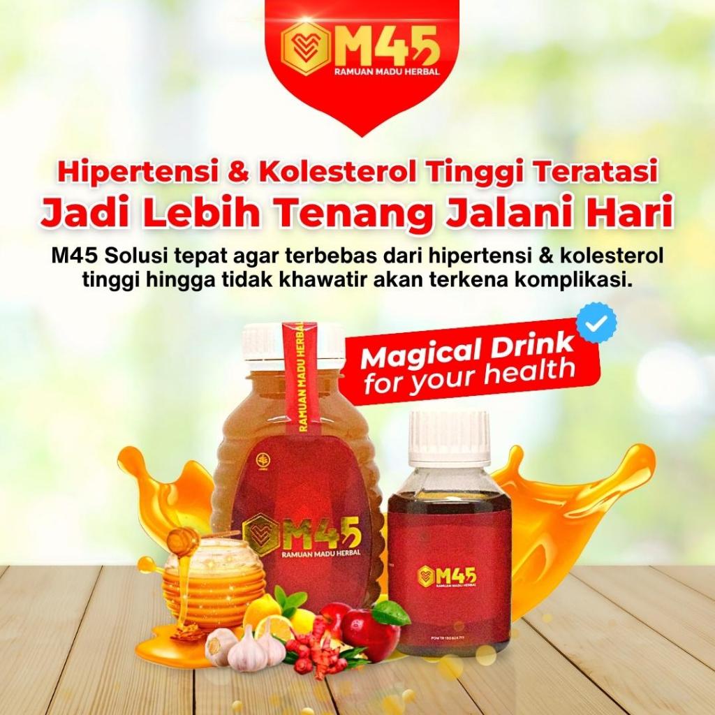 Jual Madu M45 Asli Original Obat Herbal Jantung Stroke Kolesterol ...