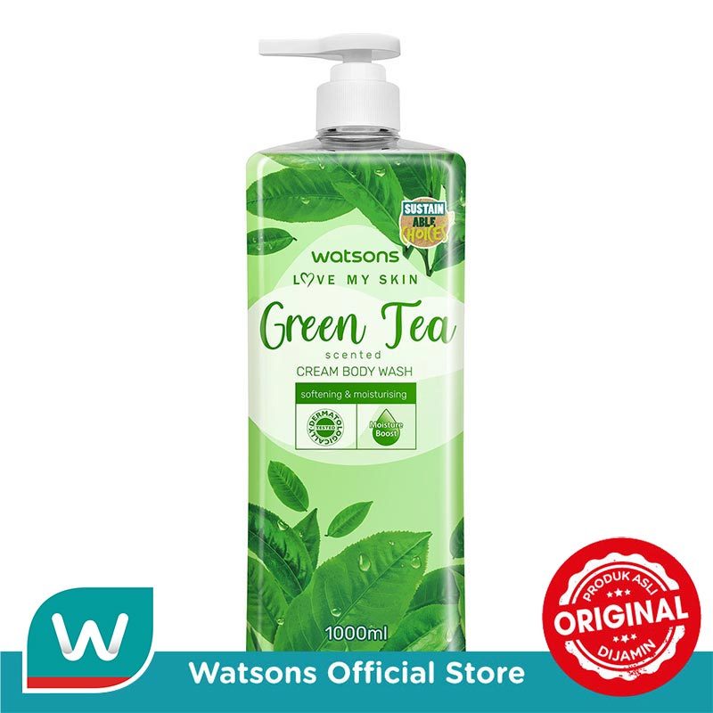 Jual Watsons Green Tea Scented Cream Body Wash 1000ml | Shopee Indonesia