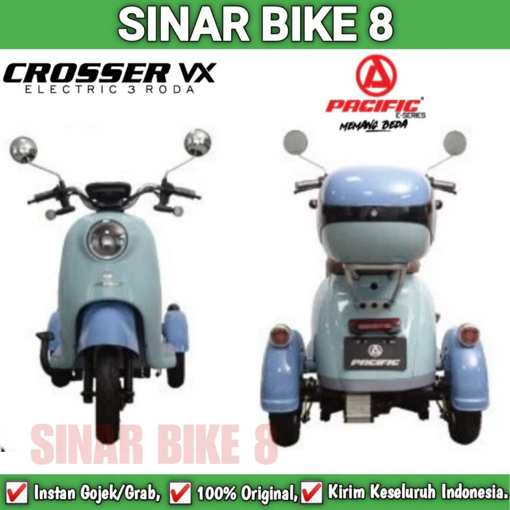 Jual Sepeda Motor Listrik PACIFIC CROSSER VX Electric E Bike Roda Tiga ...