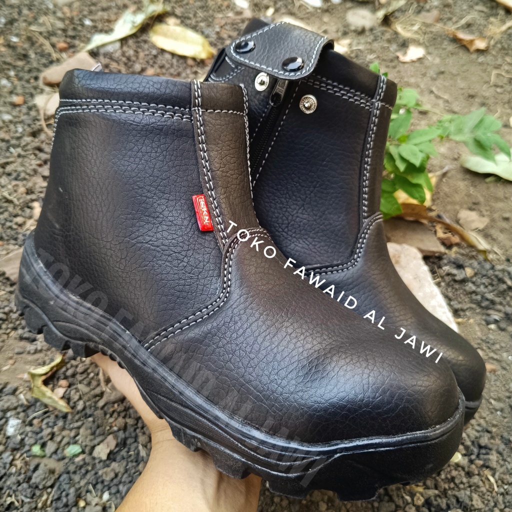 Jual Sepatu safety resleting kulit sintesis premium ujung besi ...