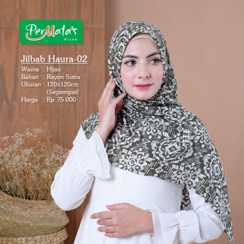 Jual Jilbab Haura segi empat by Permata hijab | Shopee Indonesia