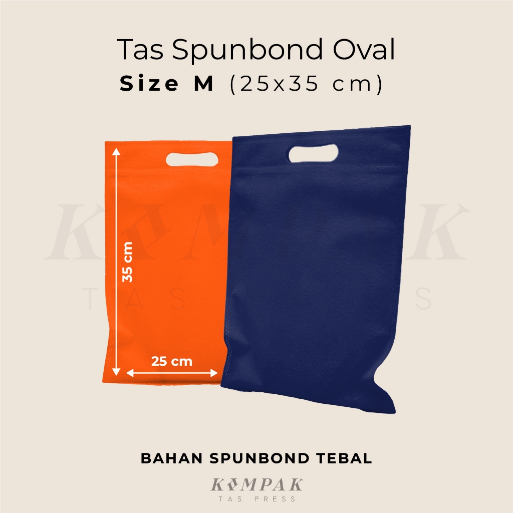 Jual 1 KODI/ 20 PCS - Tas Spunbond Press Oval 25x35 cm Kantong Goodie Bag | Shopee Indonesia