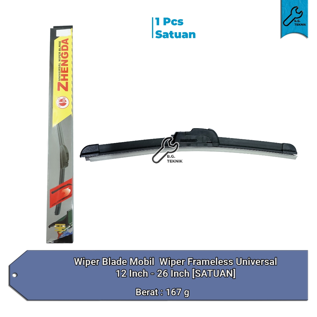 Jual [Satuan] Wiper Blade Mobil Wiper Frameless Universal 12 Inch - 26 Inch - Bang teknik ...